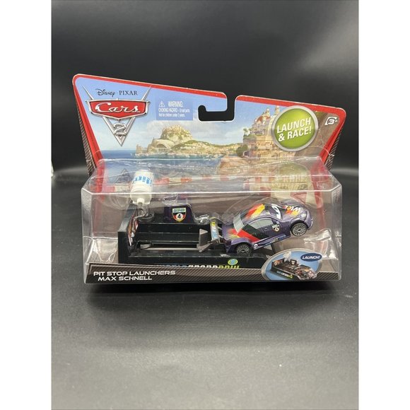Pixar | Toys | Disney Pixar Cars Pitstop Launchers Max Schnell 6 Launch ...